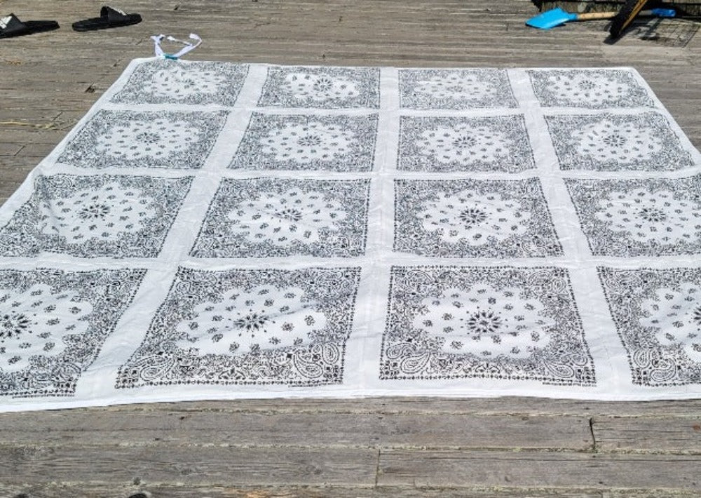 White Bandana Blanket - Cotton - Made in the USA – Bandana Beach
