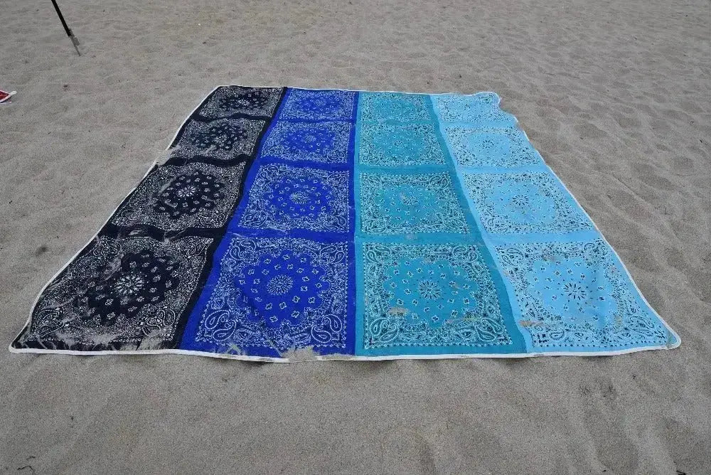 Cotton Blue Bandana Blanket - Ombre Style Blue - Made in the USA ...